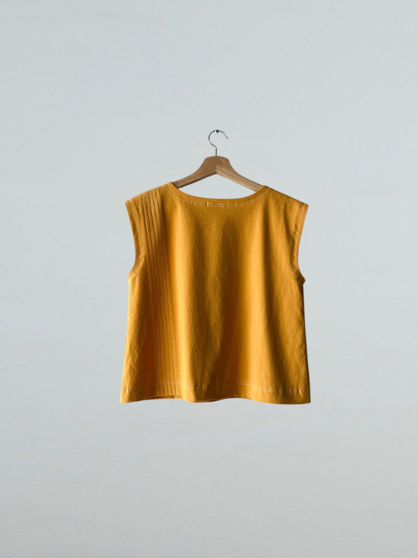 Shell Shirt with White Lines Stitched From Front to Back